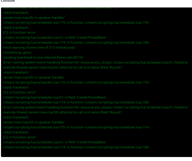 Help Handler Lua Error Discussion Cfxre Community