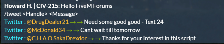 Standalone Twitter W/ Custom Handle - FiveM Releases - Cfx.re Community