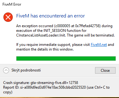 FiveM error - FiveM Client Support - Cfx.re Community