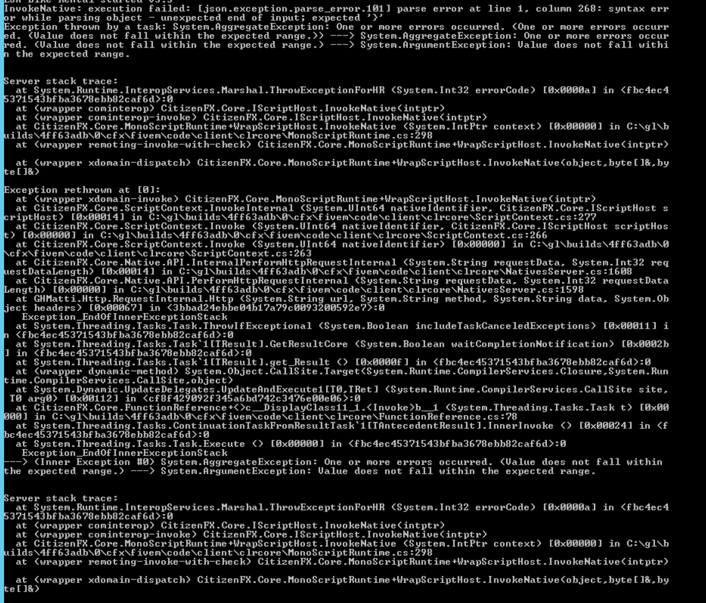 Dev Server No Error Main Server Error Discussion Cfx Re Community