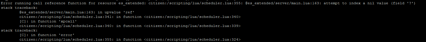 @ExampleResource/server.lua:7: attempt to index a nil value (local 'xPlayer') - ES/ESX - Cfx.re ...
