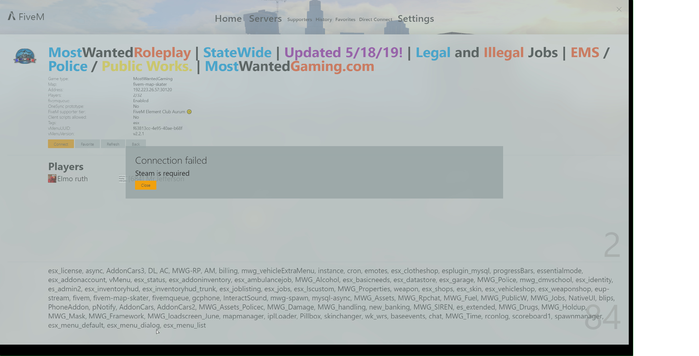 FiveM Steam is required and Win32 error 2 - FiveM Client Support - Cfx ...