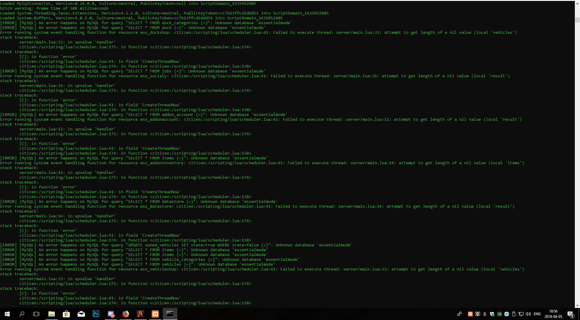 Fivem Server Sql Error Fivem Client Support Cfx Re Community