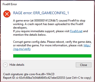 New to FIVEM : RAGE error: ERR_gameconfig_1 - FiveM Client Support - Cfx.re Community