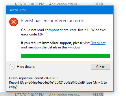 FiveM Error code 126 dll - FiveM Client Support - Cfx.re Community