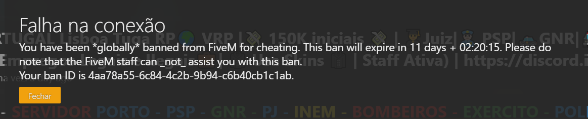 Ban por Cheats durante 11 dias porque? - FiveM Client Support - Cfx.re ...