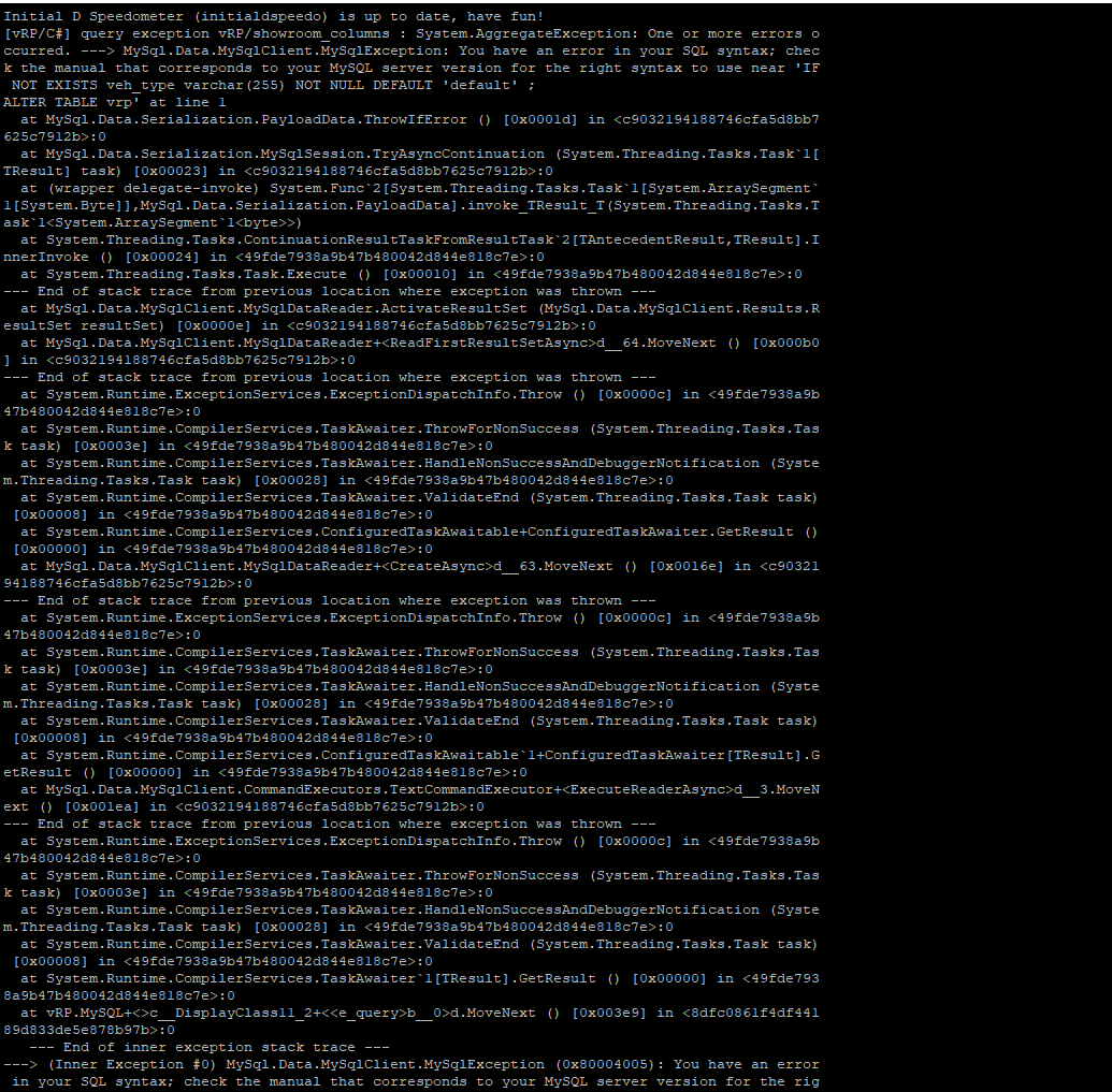 [vRP/C#] query exception vRP/showroom_columns - Discussion - Cfx.re Community