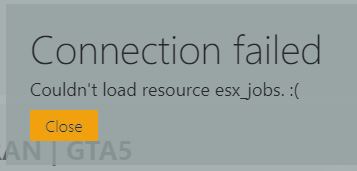 Couldn't load resource esx_jobs - ES/ESX - Cfx.re Community