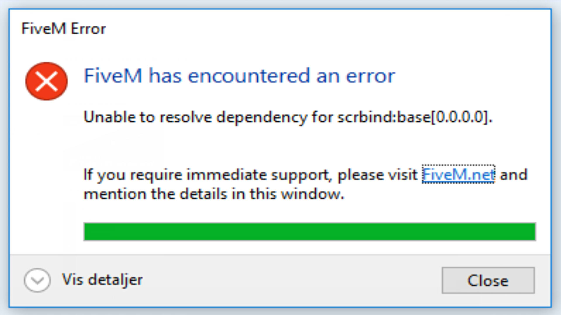FiveM has encountered an error. (Singleplayer) - FiveM Client Support ...