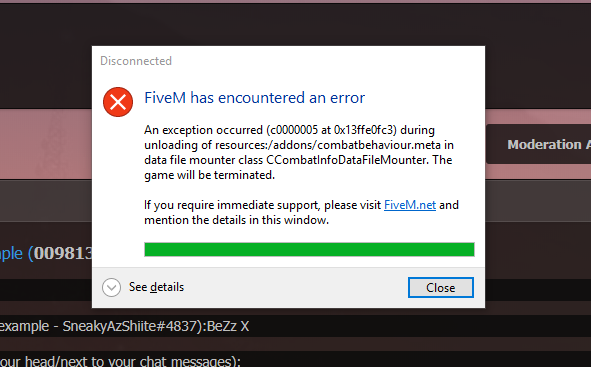 Error saying i may have recently updated and the other players have not ...