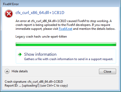 Cfx error - FiveM Client Support - Cfx.re Community
