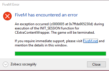 Fivem has encountered an error an exception - FiveM Client Support - Cfx.re Community