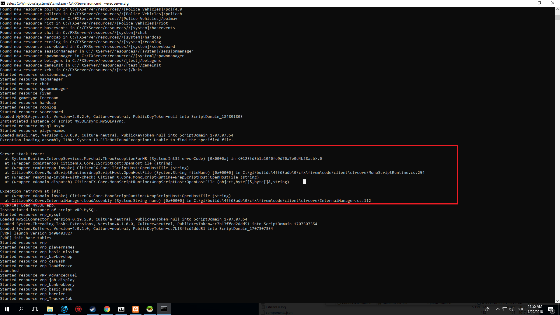 Error Server Stack Trace - Server Discussion - Cfx.re Community