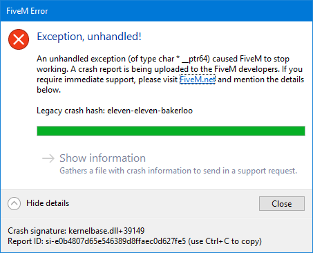 Char *__ptr64 unhandled exeption on fivem launch - FiveM Client Support - Cfx.re Community