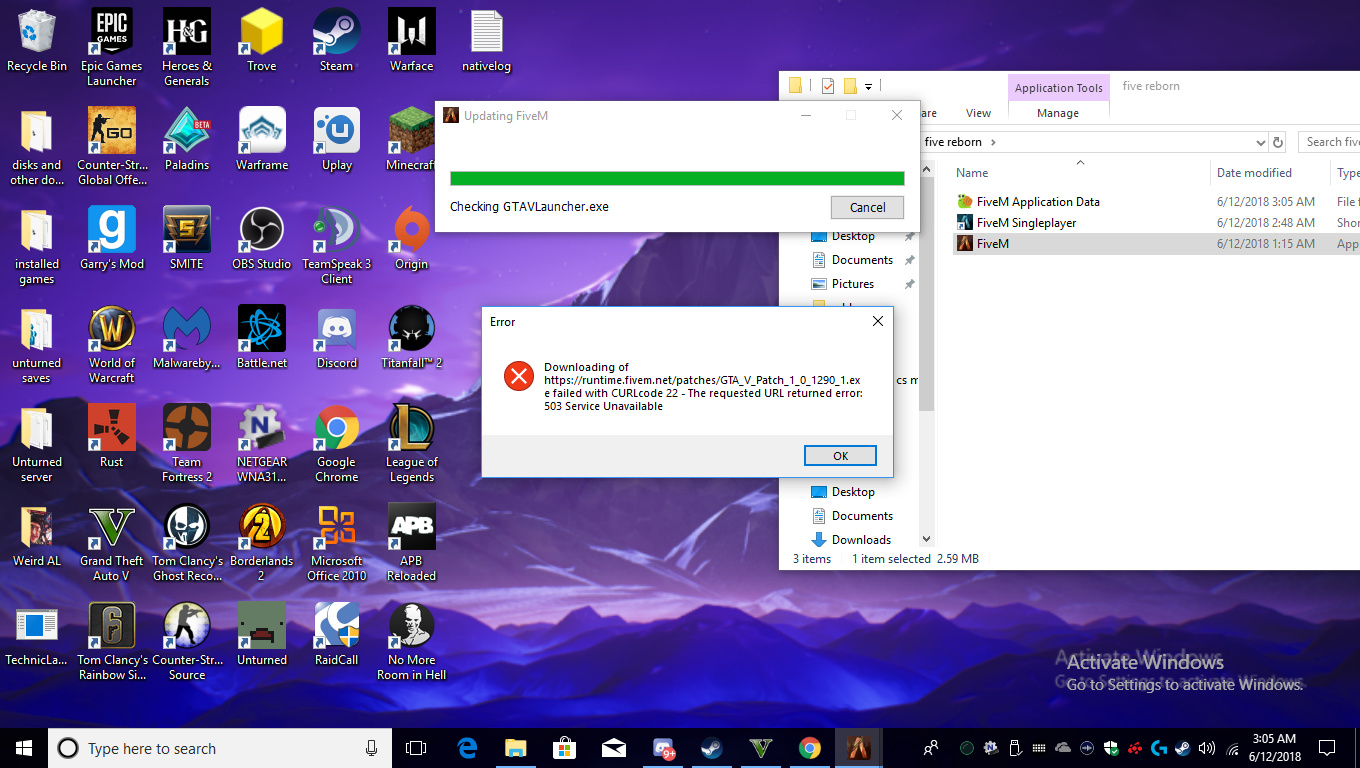 Getting error message on install - FiveM Client Support - Cfx.re Community