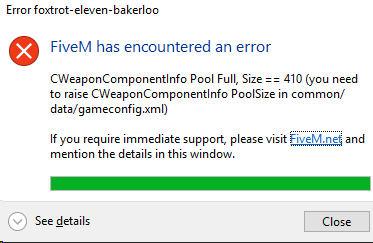 Increase pool size on weapons & weapon components - Platform Suggestions - Cfx.re Community