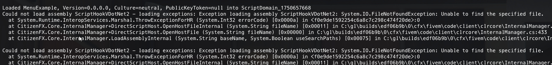 Scripthookvdotnet2 Exception Loading Assembly Discussion Cfxre Community