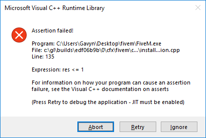 Error on startup and update - FiveM Client Support - Cfx.re Community