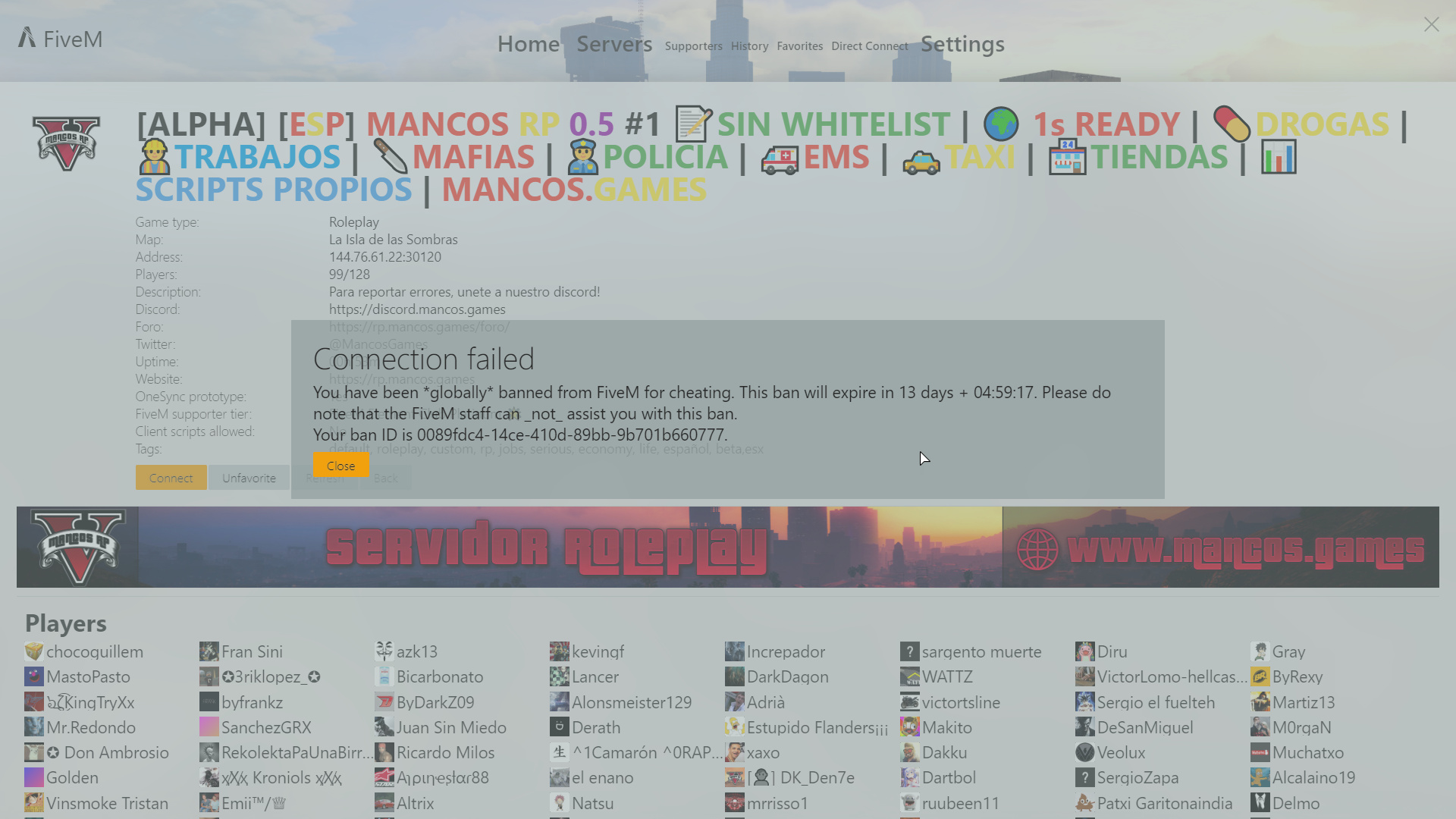 Do I really have to wait two weeks for a wrong ban? - FiveM Client ...