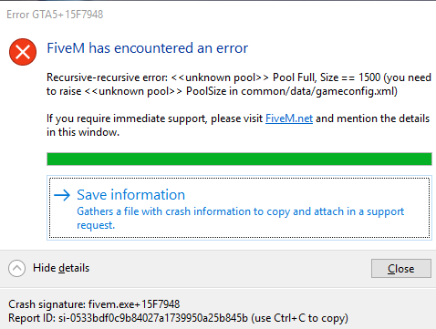 FiveM Crashing and errors - FiveM Client Support - Cfx.re Community