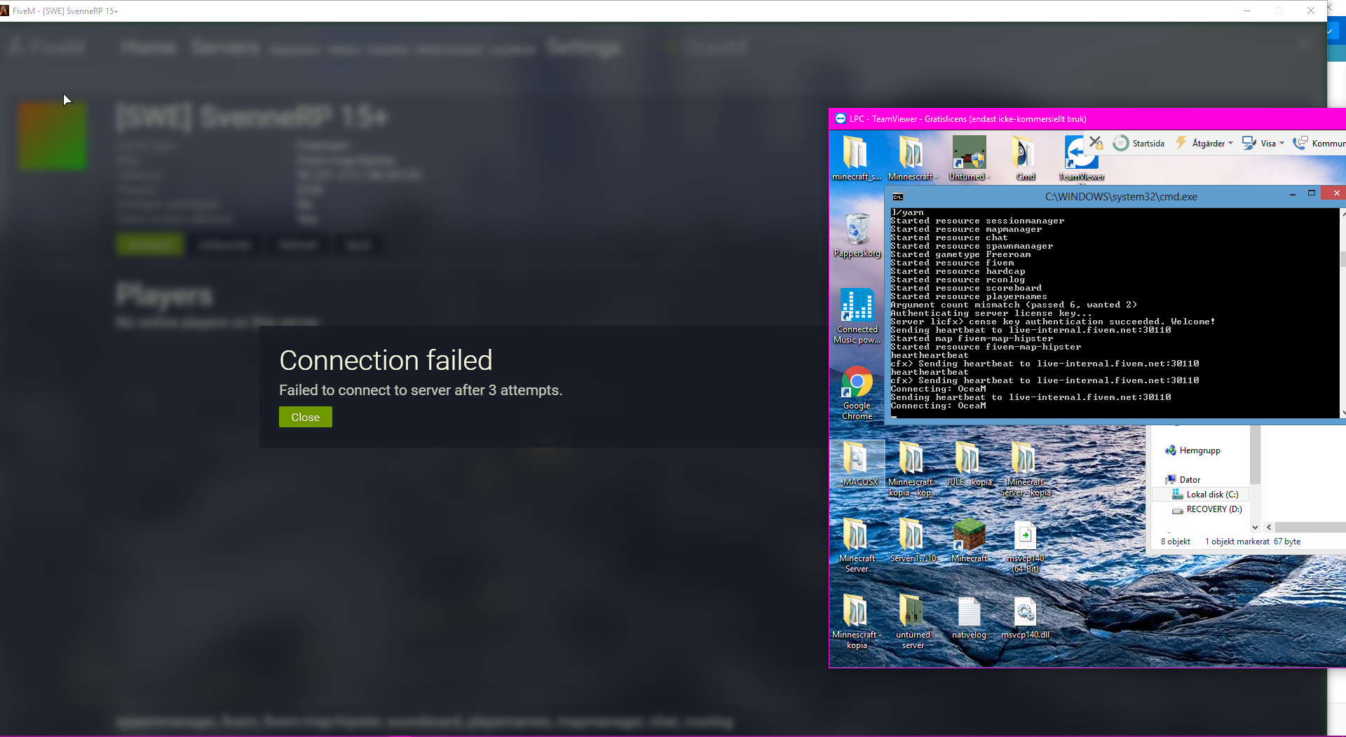 Cant enter my server after 3 attempts - Server Discussion - Cfx.re ...