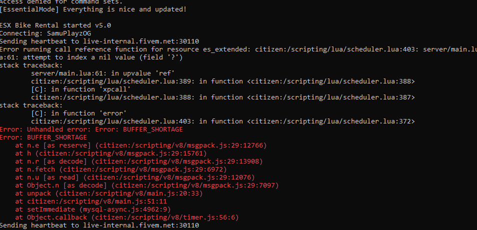 Problem with Esx_eden_Garage and MySQL - Server Discussion - Cfx.re Community