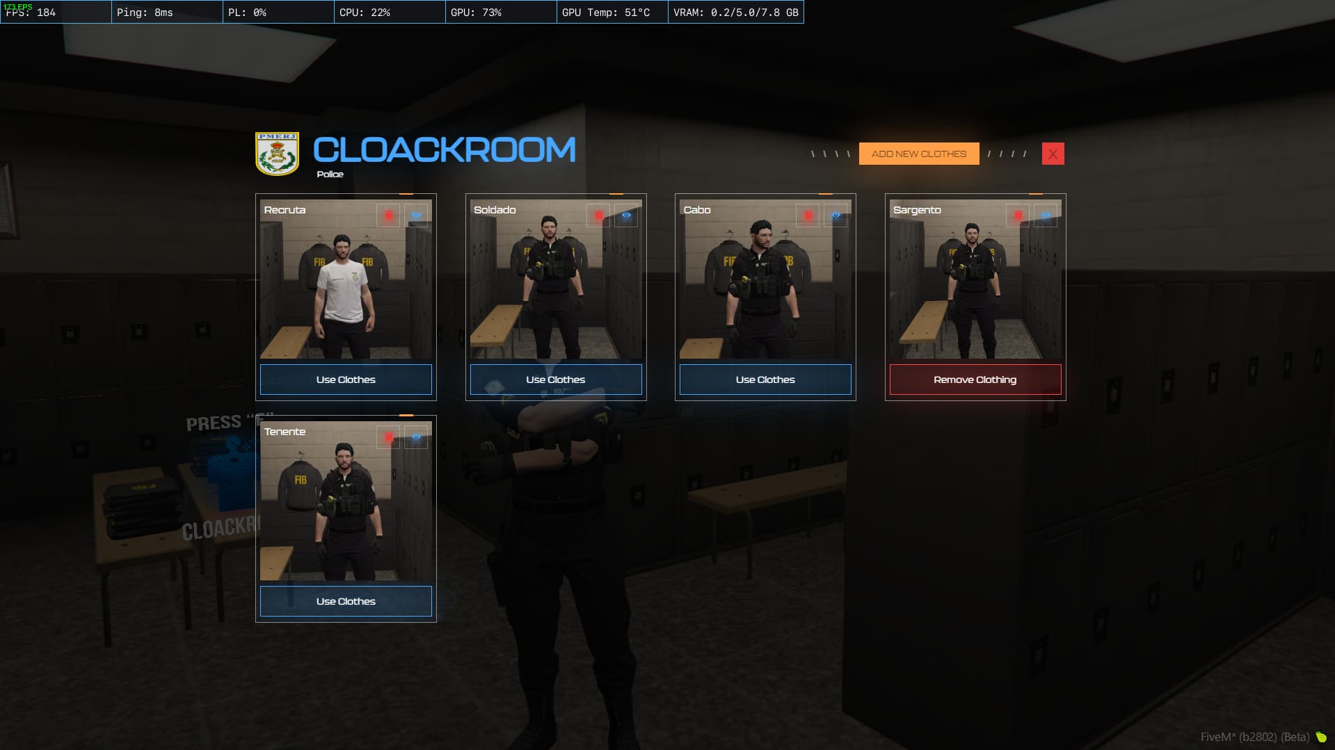 Cloackroom V2 - [QBCORE/ESX] - FiveM Releases - Cfx.re Community