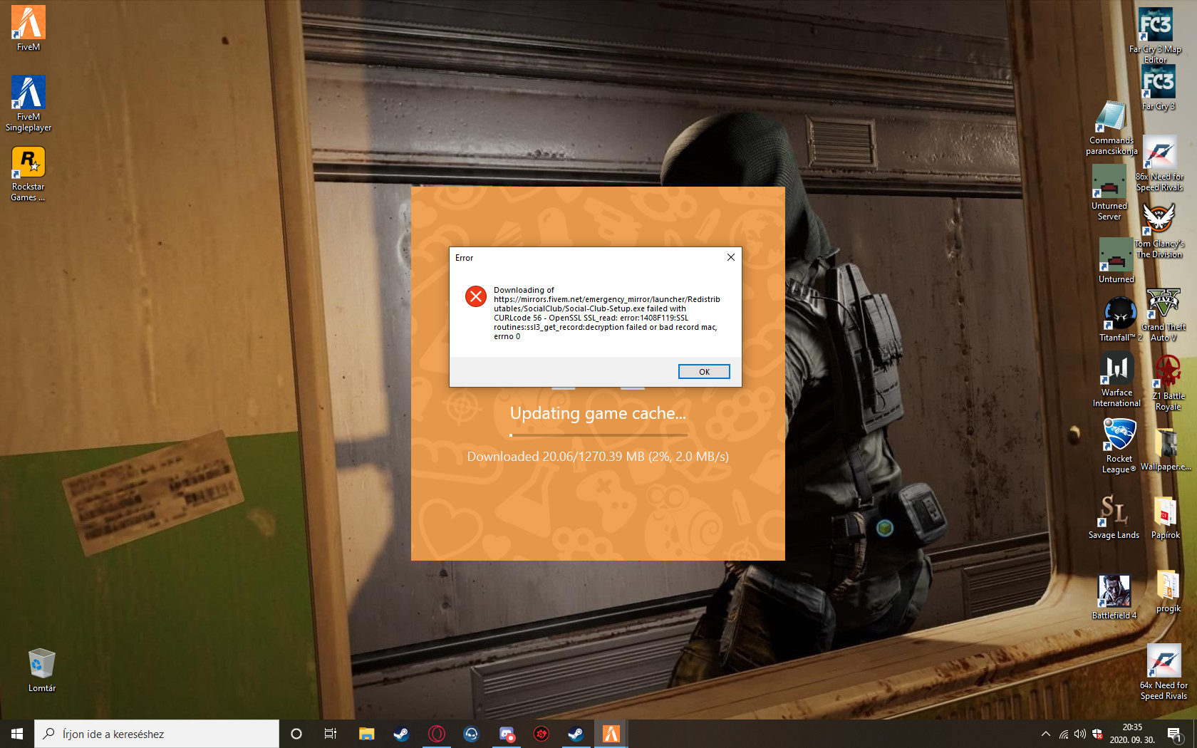 Fivem update cache error please help - FiveM Client Support - Cfx.re ...