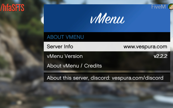 vMenu - Page 187 - FiveM Releases - Cfx.re Community