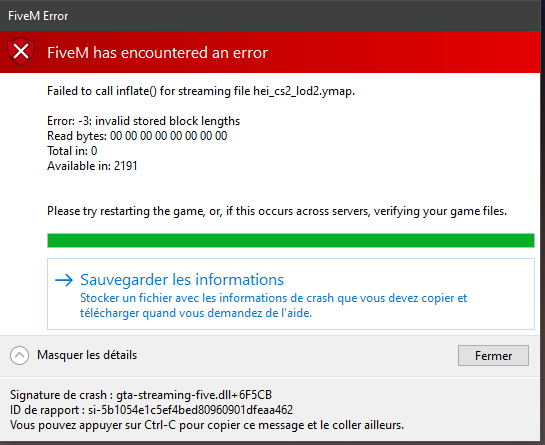 Crash at the end of a server load - FiveM Client Support - Cfx.re Community