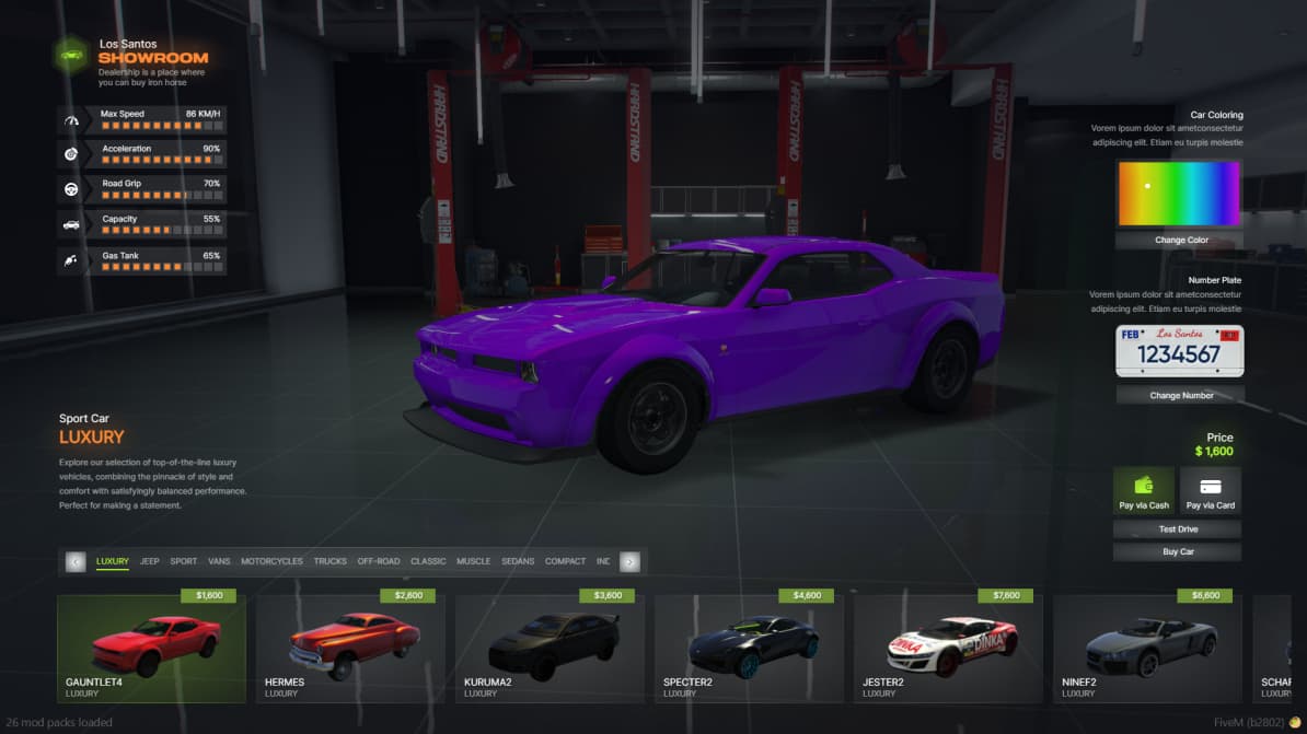 [ESX - QBCore] Argus Vehicle Shop - FiveM Releases - Cfx.re Community