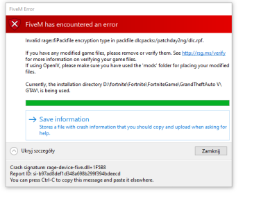 The game crashes since I installed OpenIV - FiveM Client Support - Cfx ...