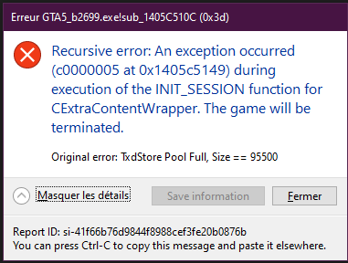 crash error c0000005 - FiveM Client Support - Cfx.re Community