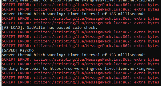 Changing to certain jobs causes citizen scripting errors - Server ...