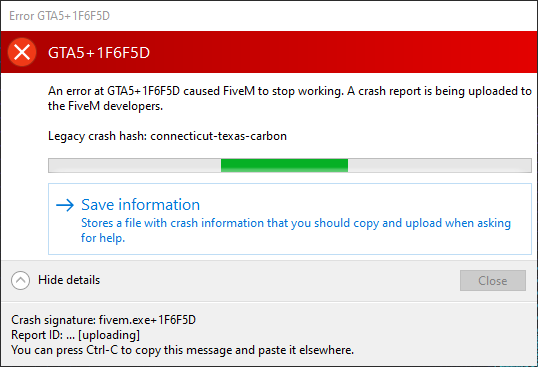 FiveM crashing when loading the "servers" tab on the launch screen ...