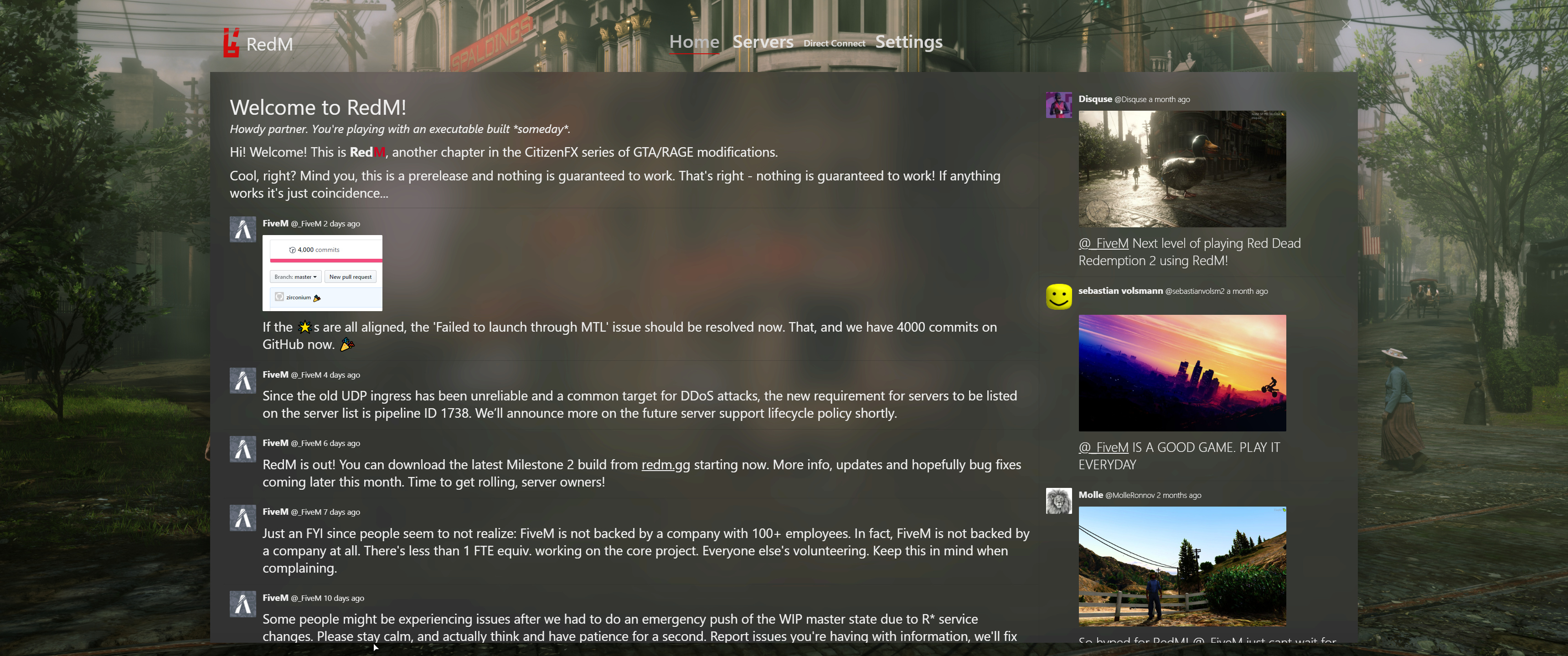 RedM main menu not responsive - RedM Client Support - Cfx.re Community