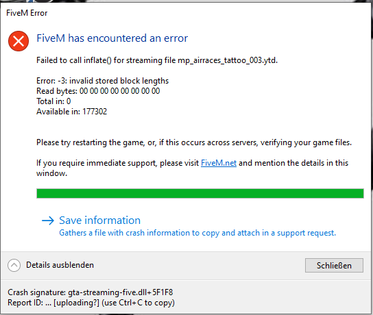 Crash in the Game - FiveM Client Support - Cfx.re Community