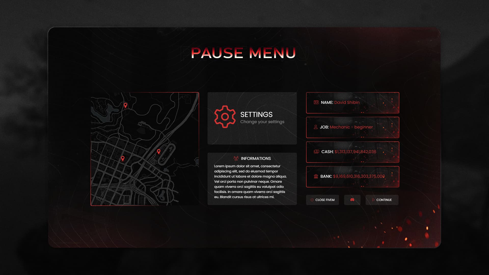 [ESX/QB] Pause Menu | FiveM Script [PAID-RELEASE] - FiveM Releases ...