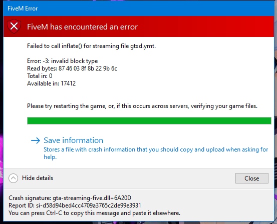 Crash Issue with my client - FiveM Client Support - Cfx.re Community