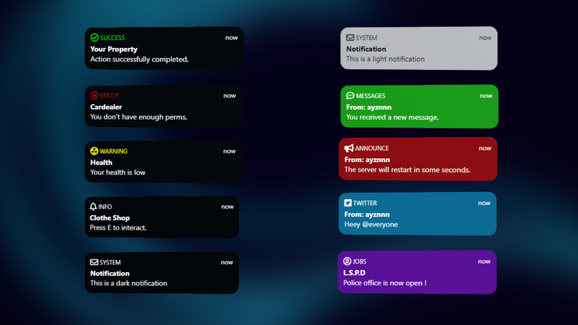 WaveNotify - Customizable Notifications - FiveM Releases - Cfx.re Community WaveNotify - Customizable Notifications - FiveM Releases - Cfx.re Community