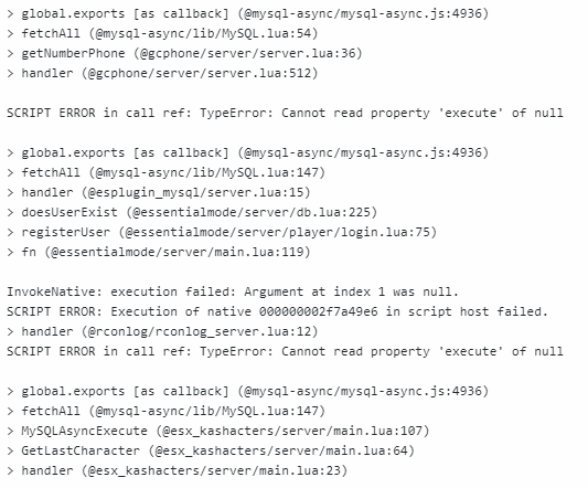 Error with [mysql] - Discussion - Cfx.re Community