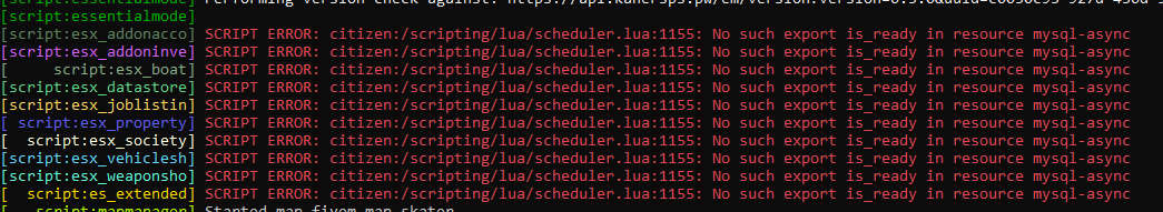 Scriptesxkashacter Script Error No Such Export Mysqlfetchall In Resource Mysql Async