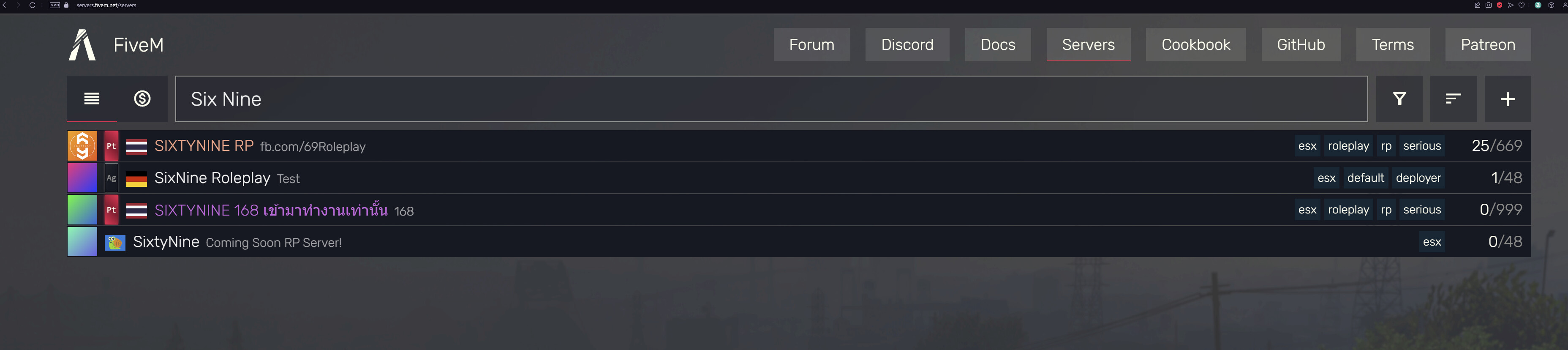 Is it allowed to open a server name "sixnine" - FiveM Client Support ...
