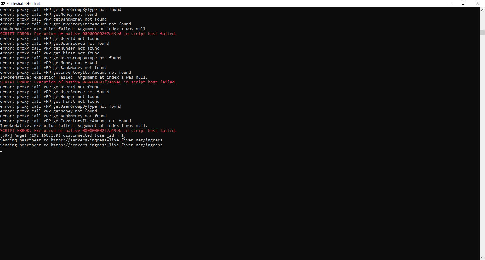SCRIPT ERROR: Execution of native 000000002f7a49e6 in script host failed. InvokeNative ...