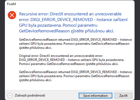 DirectX and gpu error in fivem launcher - FiveM Discussion - Cfx.re Community