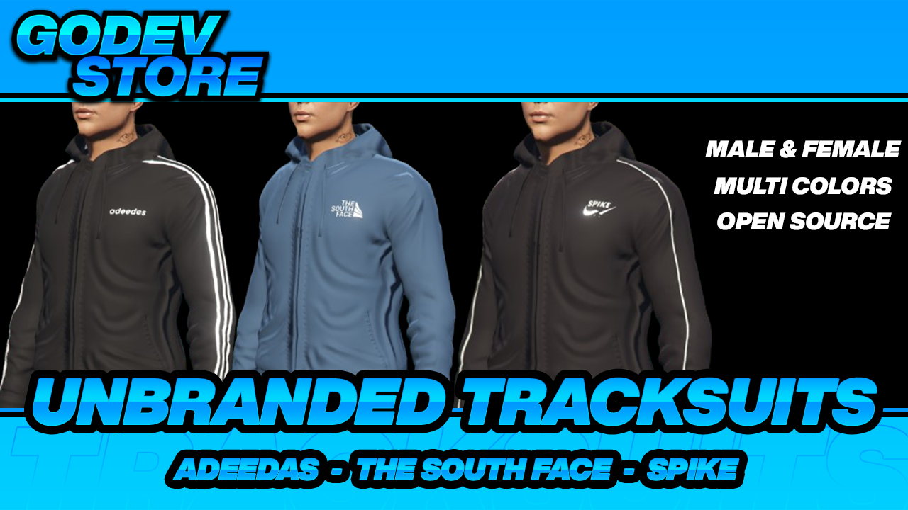 Unbranded Tracksuits, Lore Friendly - Adeedas, The South Face, Spike - Releases - Cfx.re Community