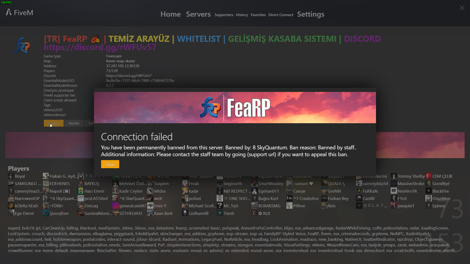 Server staff couldn't unban me because they think FiveM banned me from ...