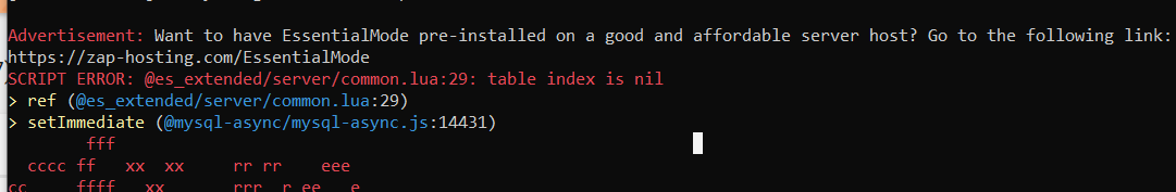 Es_extended errorr - ES/ESX - Cfx.re Community
