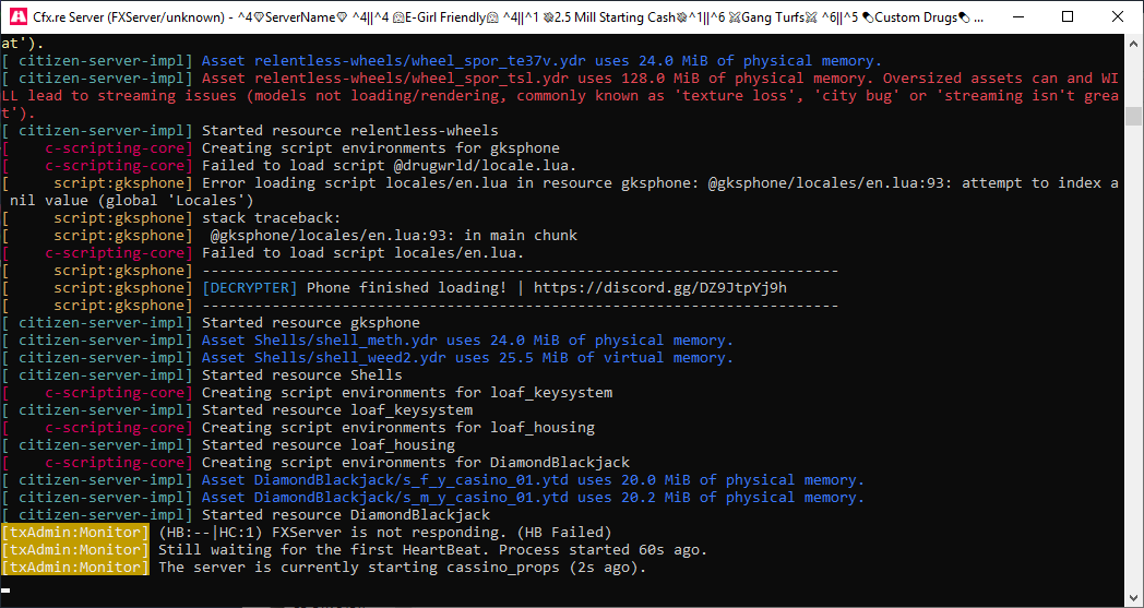 MySQL errors and server not starting - Discussion - Cfx.re Community MySQL errors and server not starting - Discussion - Cfx.re Community