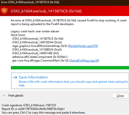Constant Crashing from Opening Rockstar Editor - Bug Reports - Cfx.re Community